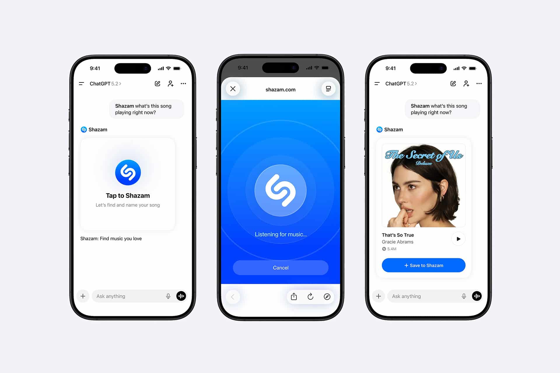 Shazam Integration in ChatGPT: Apple’s Music Recognition Now Works ...
